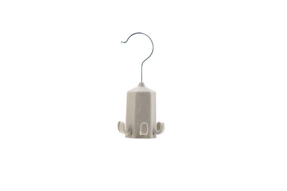 Flocking 175mm Hanging Belt / Tie Rack Hanger Grey For Wardrobe