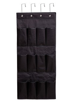 Black 100cm Home / Hotel Custom Door Hangers With Metal Hook