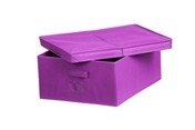 Pretty Purple T-shirt / trousers / Sweater Organizer Clothes Storage Boxes For Wardrobes