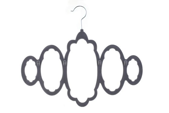 Household Anti Slip 412mm Creative Velvet Scarf Hanger For Wardrobe