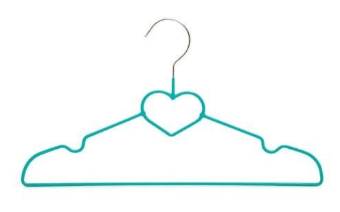 Custom Made 395mm Heart Shape Metal Clothes Hangers For Jacket
