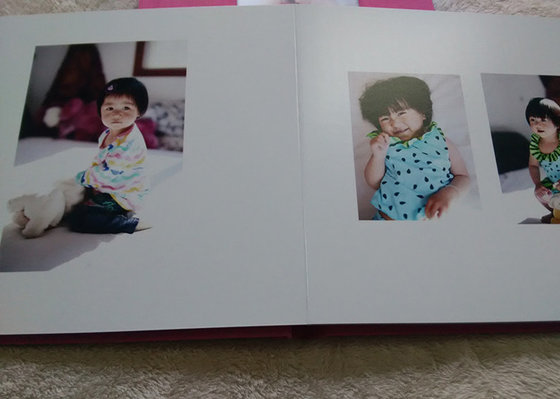 Aduana 12 x álbum de foto cubierto de tela rojo 16 para el cumpleaños de los niños