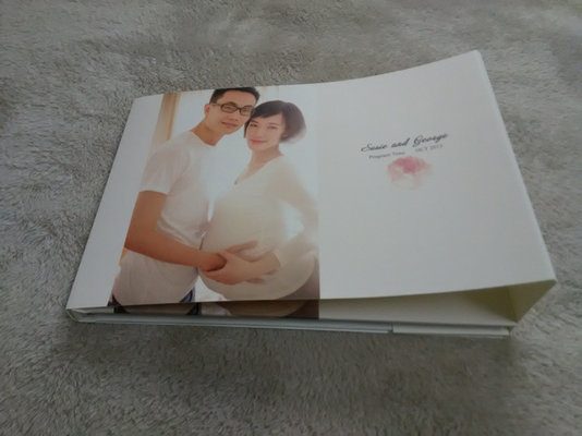 Cute 8x6 / 5x7 Professional Photo Album , White Painting Baby Photo Book