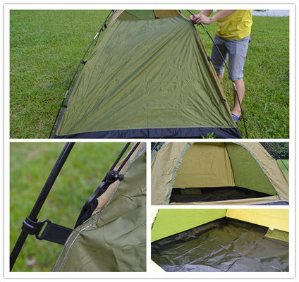 Tente de camping imperméable pour deux personnes de dôme de double couche avec de l'air - feuille de mouche aérée