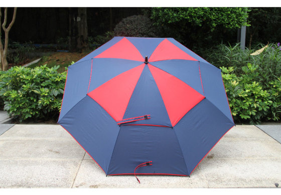 Parapluie fait sur commande de golf de double couche d'OEM automatique avec l'évent/la copie écran en soie