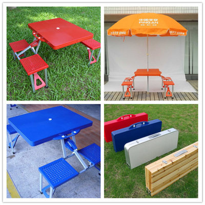 4 sièges pliant le Tableau et le Chiars de camping pour le jardin/Tableau en bois de camping