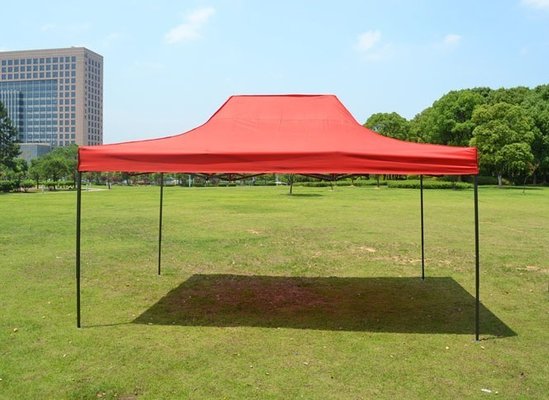 Tente droite en acier se pliante rouge d'auvent de jambe de 420D Oxford 10 x 15 pi pour BBQs et fêtes