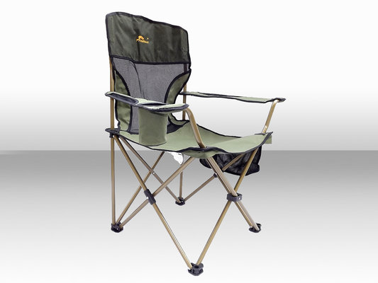 Chaise de plage se pliante de maille respirable de couleur de Champagne/chaises étendues de camping
