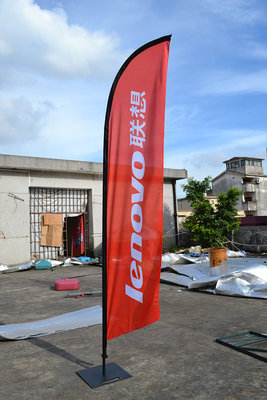 Support de bannière de drapeau de Lenovo Promotioanl avec des drapeaux de base plate en métal/publicité extérieure