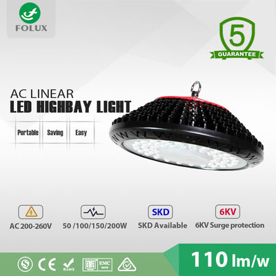 High Performance IP65 LED UFO High Bay 200W LED 110 LM/W Dustproof