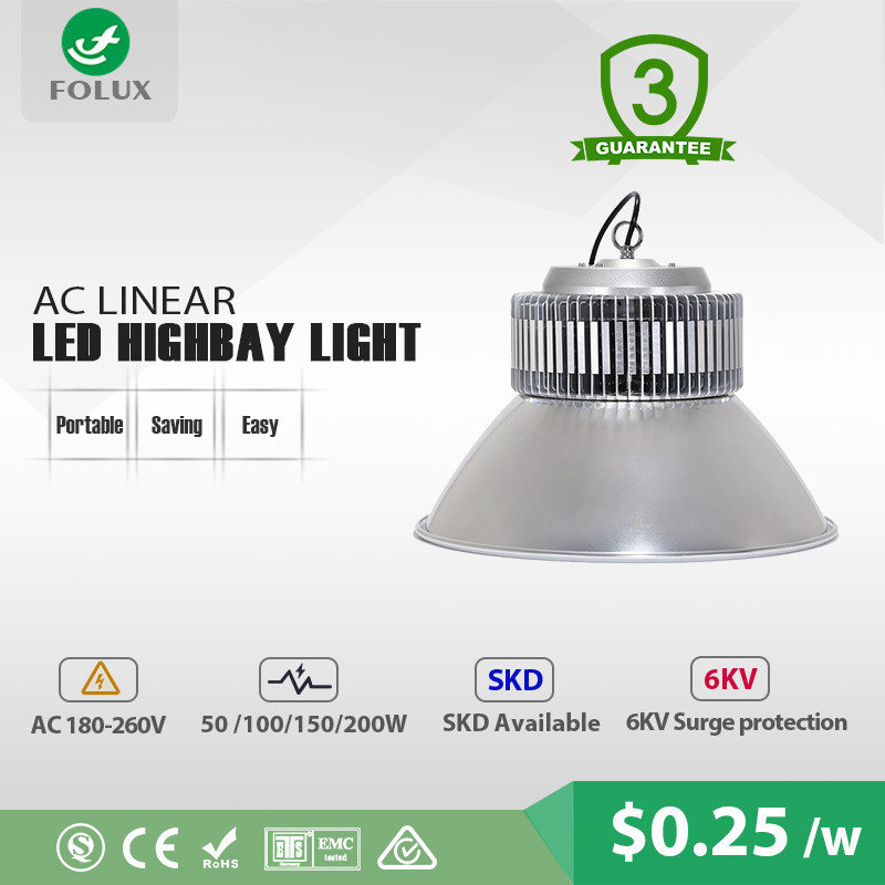 150 W  led high bay shop lights high power 15000LM CRI80