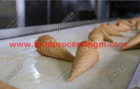 Low noise, High Capacity Waffle Cone Making Line for commercial industrial