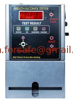 Wall mouted Machine to sell with coins digital alcohol breathalyzer FS319