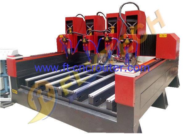 Heavy duty marble engraving machine cnc router multiple heads for stone factory price