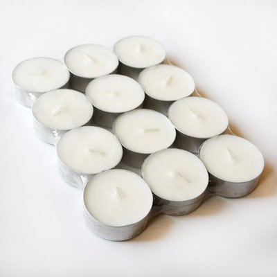 WHITE CANDLE ROUND CANDLE 23G TEALIGHT CNALDES 50PIECES PER CARTON