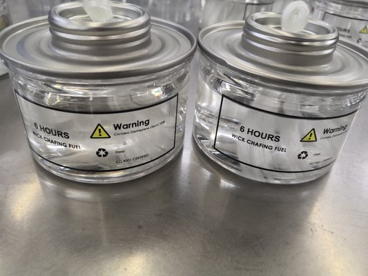 4 HOUR Clear Can Wick Chafing Fuel ,FOR FOOD HEATING