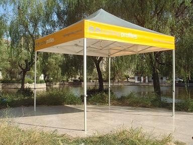Durable Polyester Folding Canopy Tent , Cover Food Quik Shade Instant Canopy