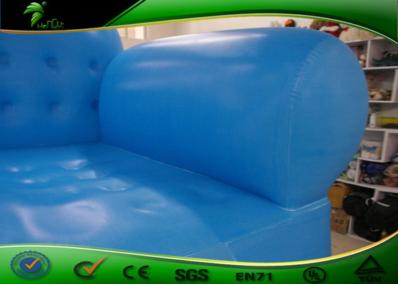 Promotional Waterproof Fabric Blue Inflatable Sofa Bed Approved EN14960