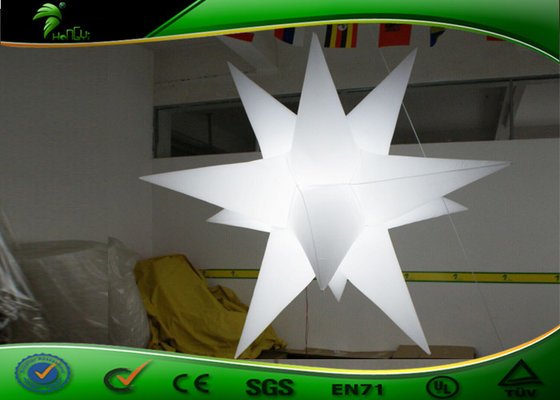 Durable LED Inflatable Yard Decorations Multi Colored Blow Up Light Star