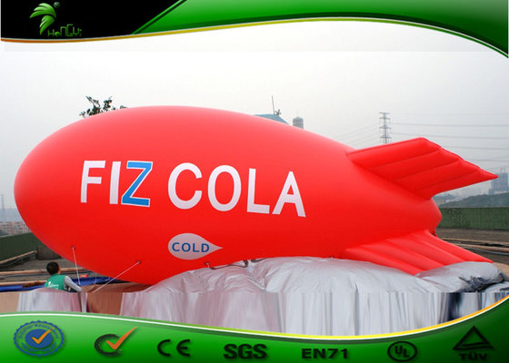Amazing Big Red Inflatable Blimp , Durable Logo Printing Inflatable Airship