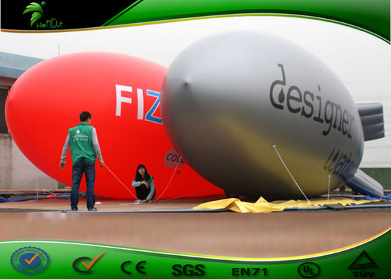 Amusement Park Giant Inflatable Zeppelin Advertising Tethered Blimp
