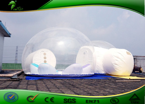 Commercial Inflatable Clear Camping Bubble Tent 1.0mm  Thickness Plato PVC Vinyl