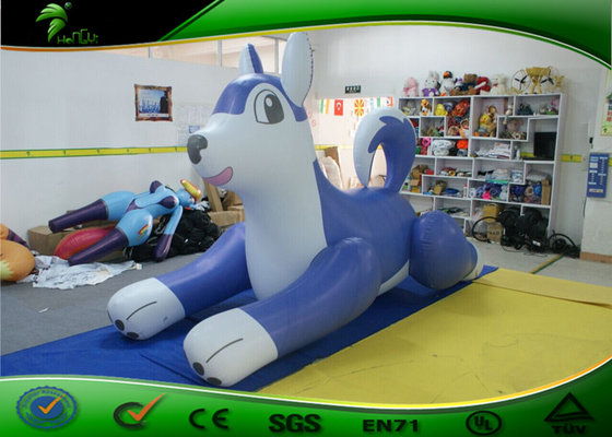Lovely Inflatable Cartoon Characters , Kids Inflatable Husky Dog For Playground