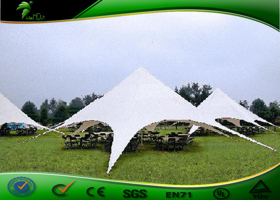 Professional White  Sun Shelter Canopy Star Shape Tent For Exhibition