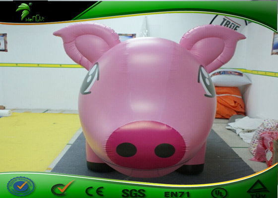Lovely Inflatable Cartoon Characters 3m Long Pink Inflatable Pig For Advertising
