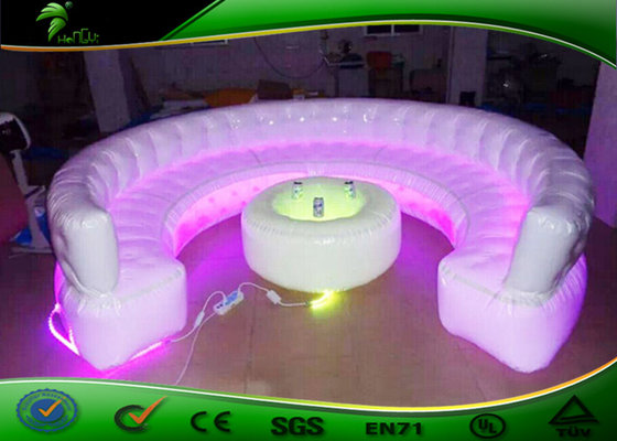 Durable Inflatable LED Sofa Model With For Pub / Inflatable Furniture Sets For Adults