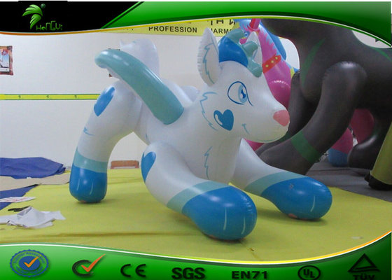 Vivid White Wolf Inflatable Cartoon Characters With Heart - Shaped Printing