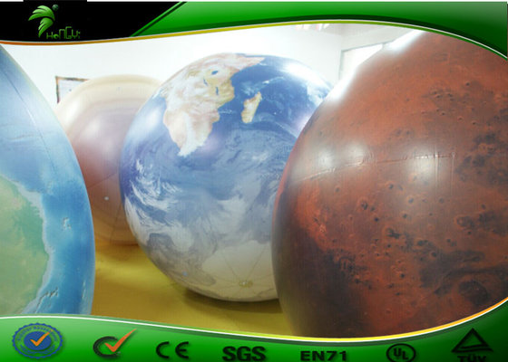 Colorful Inflatable Advertising Balloons , Safety Inflatable Planet Balloon With 0.18mm PVC