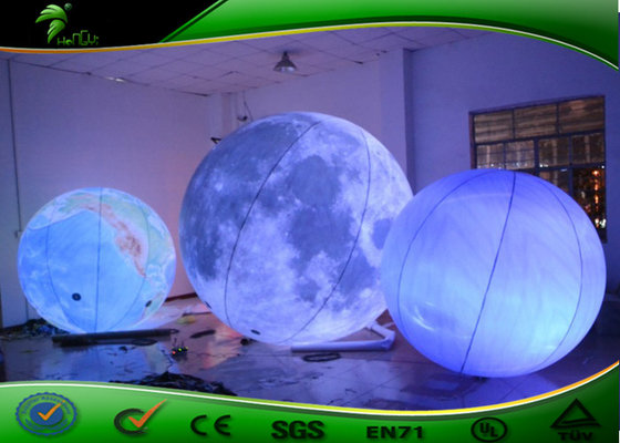Waterproof Size Custom Advertising Inflatable Moon Ball With LED Light