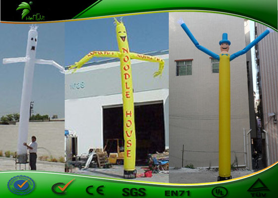 Yellow Inflatable Air Dancers , Rental Business Inflatable Advertising Man
