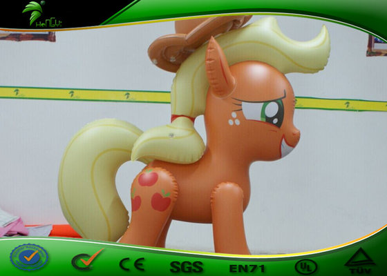 ODM Children Inflatable Cartoon Characters , Yellow Inflatable Horse Toy  For Kids