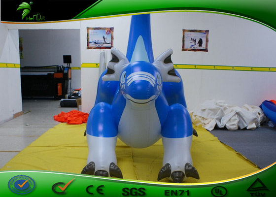 Outside Backyard Blue Inflatable Sea Dragon Toy For Siting / Riding
