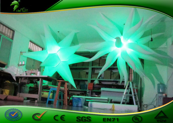 Custom  Inflatable Lighting Decoration Oxford Cloth Colorful Star Light