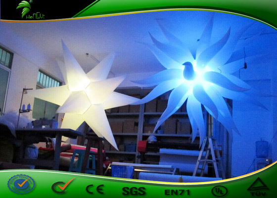 Custom  Inflatable Lighting Decoration Oxford Cloth Colorful Star Light