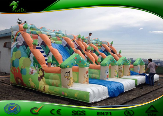 Huge Inflatable jumping Castle With Slide / Durable PVC Inflatable Combo