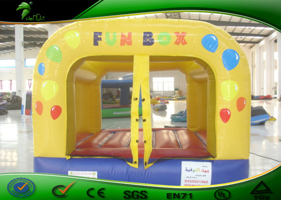 Yellow Inflatable Bounce House / Waterproof Inflatable Jumper Bouncer