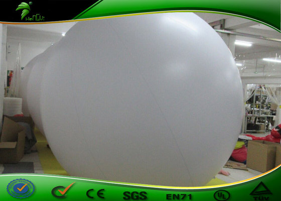 White Logo Printed Banner 2.7m Inflatable Helium Advertising Air Balloon