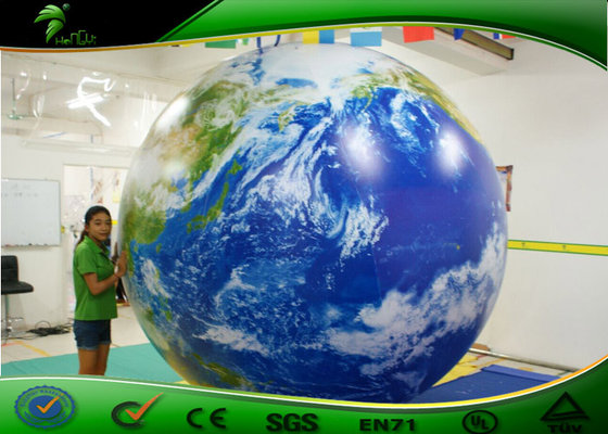 Giant Decorative Inflatable Events Helium Globe Earth Balloon With ASTM
