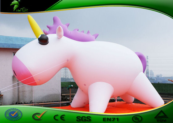 Strong PVC Pink Pig Shaped Inflatable Advertising Balloons With Digital Printing
