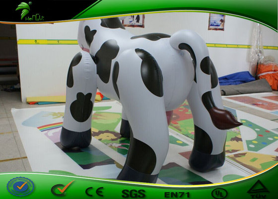Children Inflatable Cartoon Characters , Inflatable Farmyard Animal Dairy Cow