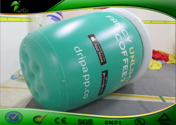 Durable Inflatable Advertising Balloons 2m Height Green Inflatable Bottle