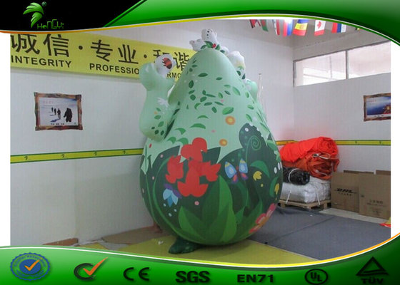 Green Inflatable Cartoon Characters Model 0.25mm PVC For Commercial Advertising