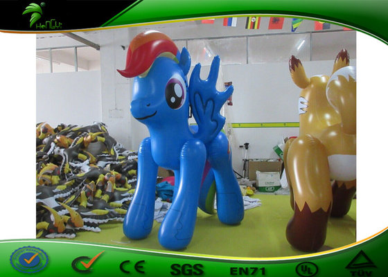 Blue Inflatable Cartoon Characters 2m Rainbow Dash With Handle