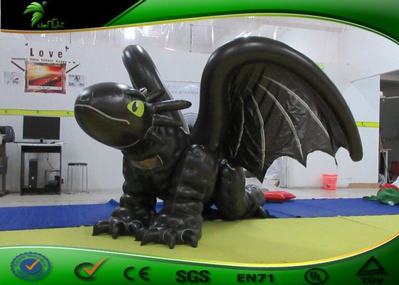 Vivid Inflatable Cartoon Characters , Inflatable Toothless Dragon Costume