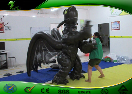 Two Layer PVC Inflatable Cartoon Characters Toothless Dragon Costume