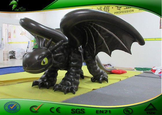 Two Layer PVC Inflatable Cartoon Characters Toothless Dragon Costume